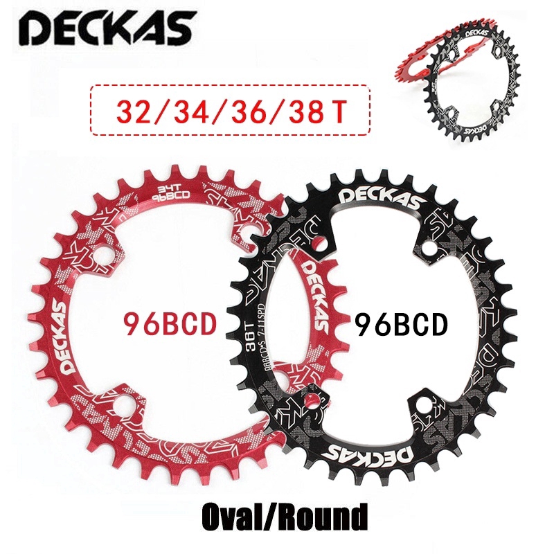 DECKAS 96BCD MTB Bike Round Oval Chainring 32/34/36/38t Narrow Wide 94 bcd Chainrings | Shopee ...