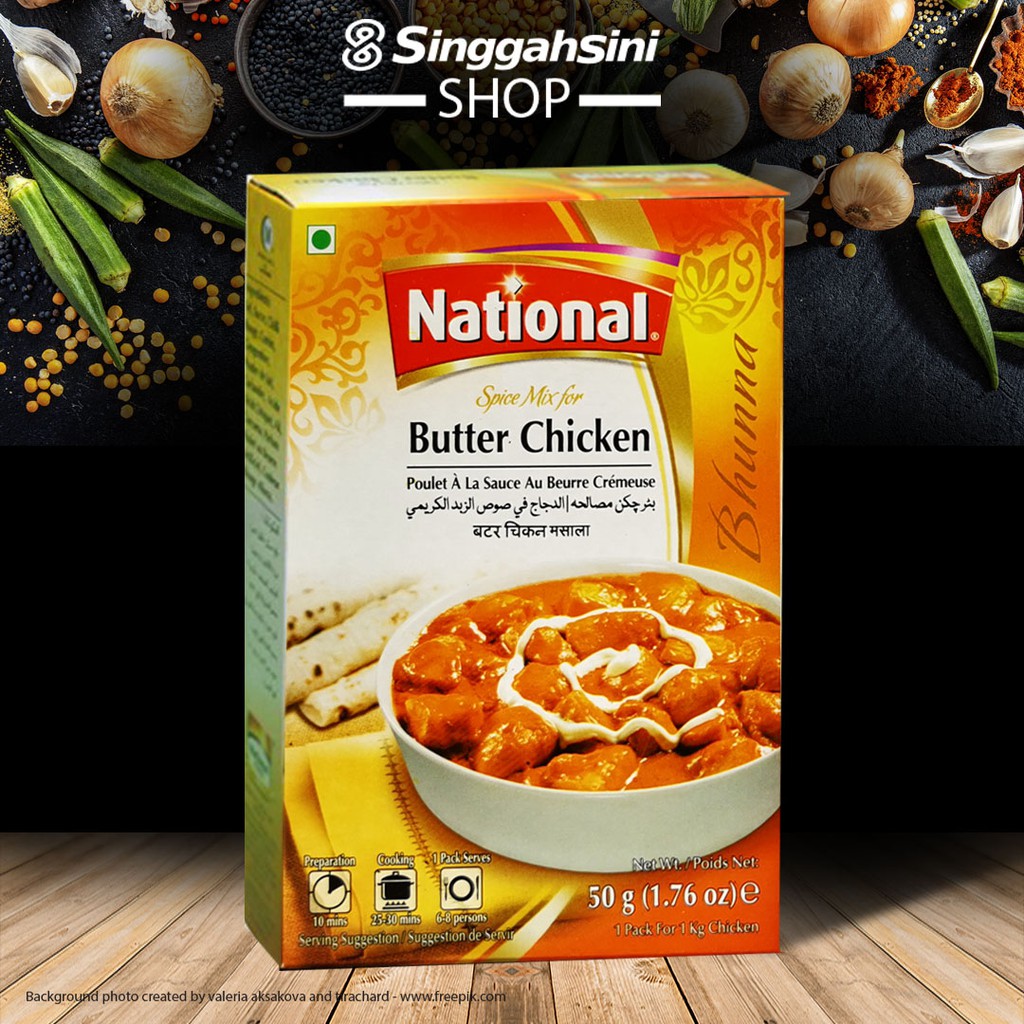 NATIONAL SPICE MIX FOR BUTTER CHICKEN 50G | Shopee Malaysia