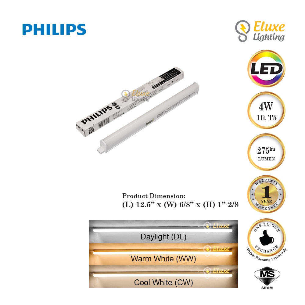 PHILIPS [1FT/2FT/3FT/4FT] [4W/7W/10W/13W] LED T5 BATTEN | Shopee Malaysia