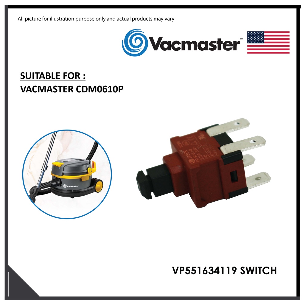 [VACMASTER SPAREPART] VACUUM CLEANER SWITCH - VP551634119 | Shopee Malaysia