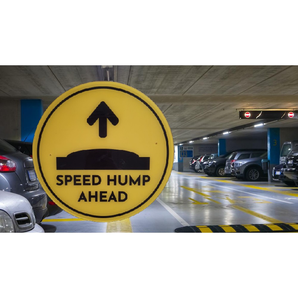 [Ready Stock] Speed Hump Ahead Warning Sign Board/ Yellow Signage Wall ...