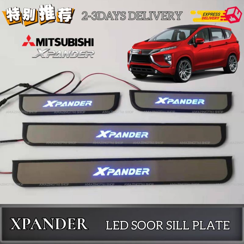 AMAZING 4PCS MITSUBISHI XPANDER DOOR STEP PANEL DOOR SILL PLATE LED ...