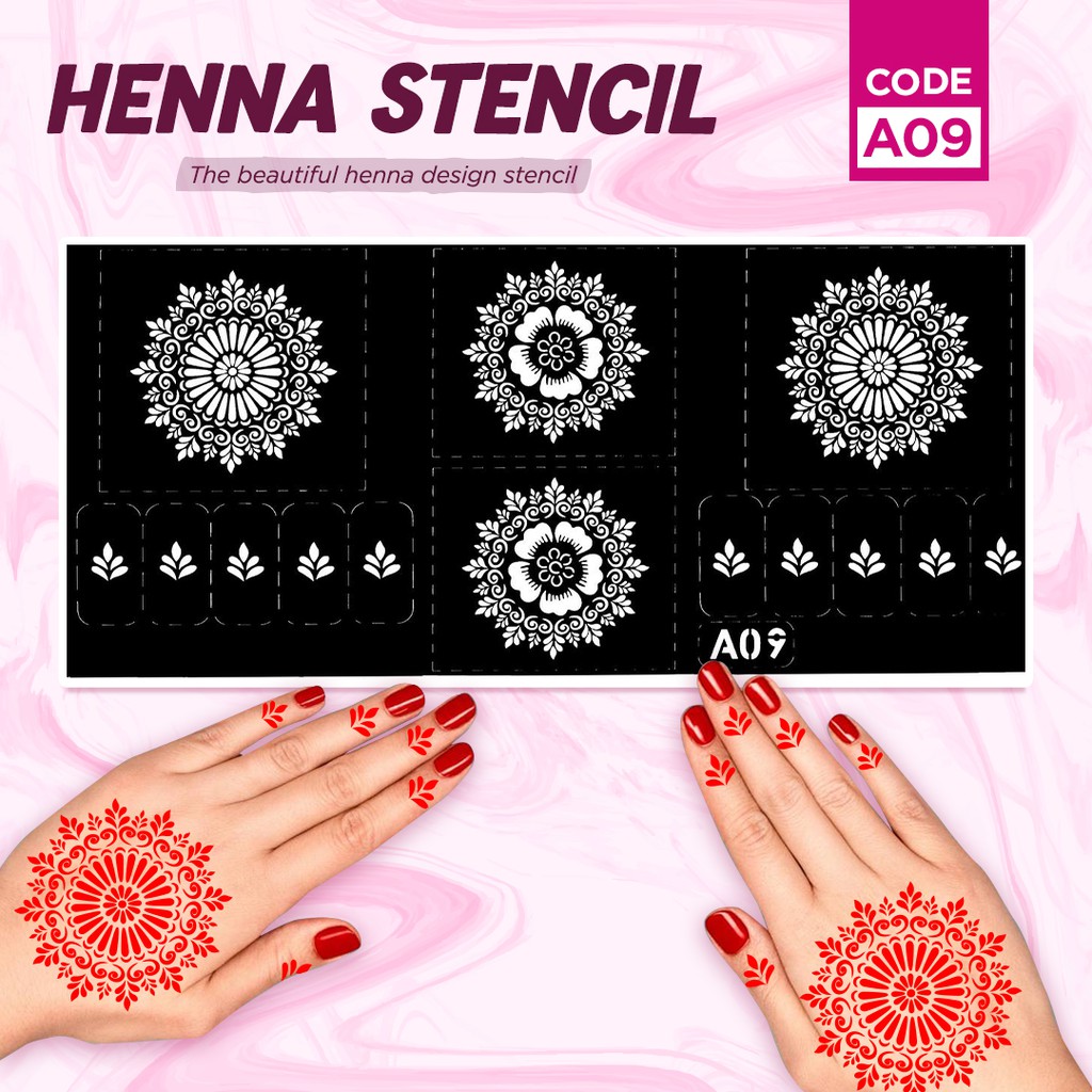 Henna Stencil / Sticker Henna / Cetakan Henna READY STOCK | Shopee Malaysia
