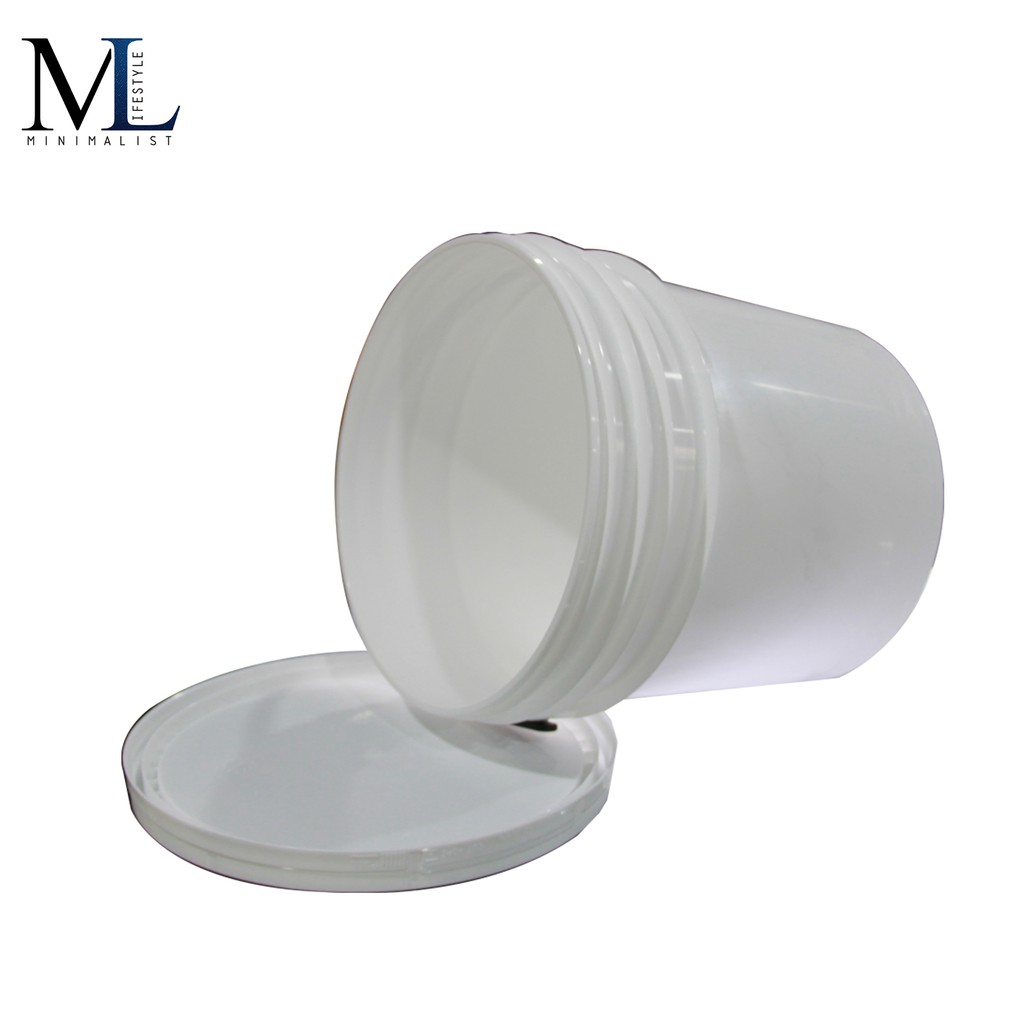 Minimalist Lifestyle:- 20 Liters Plastic Round White/Blue UNICA Double ...