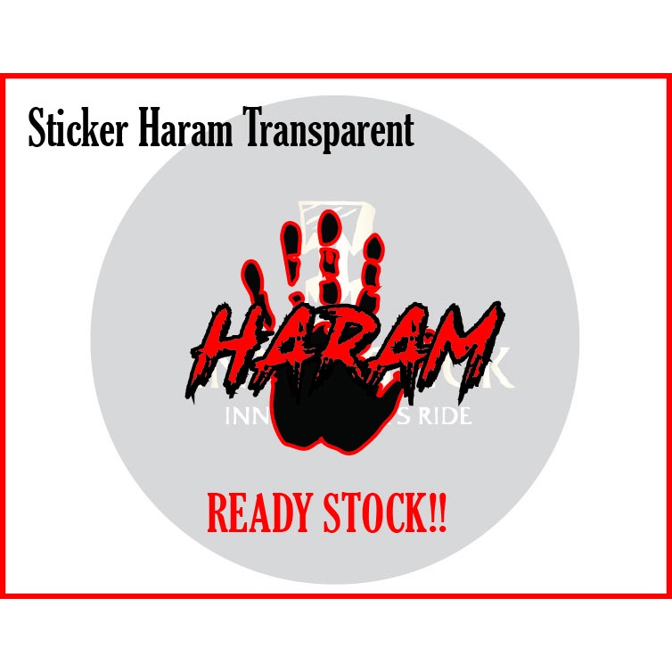 Sticker Haram Motor Sticker transparent | Shopee Malaysia