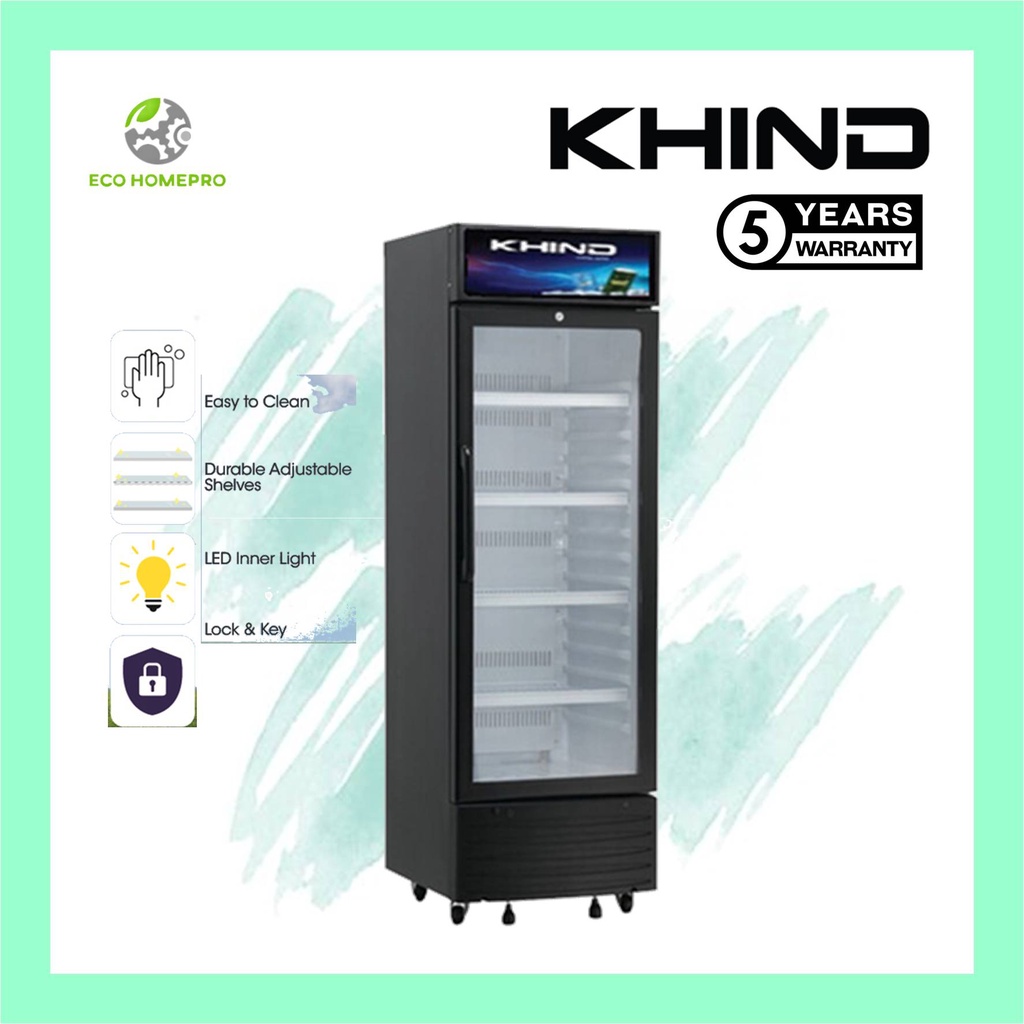 Khind 350L Display Chiller KDS350 (Black) | Shopee Malaysia