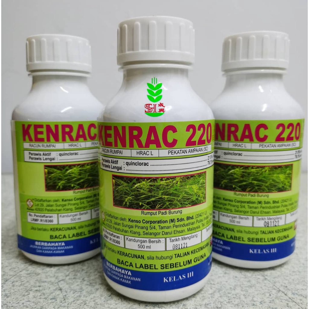 Kenrac 220 500ml (Sama Dengan Facet/Quintox/Synapse) Quinclorac Racun ...