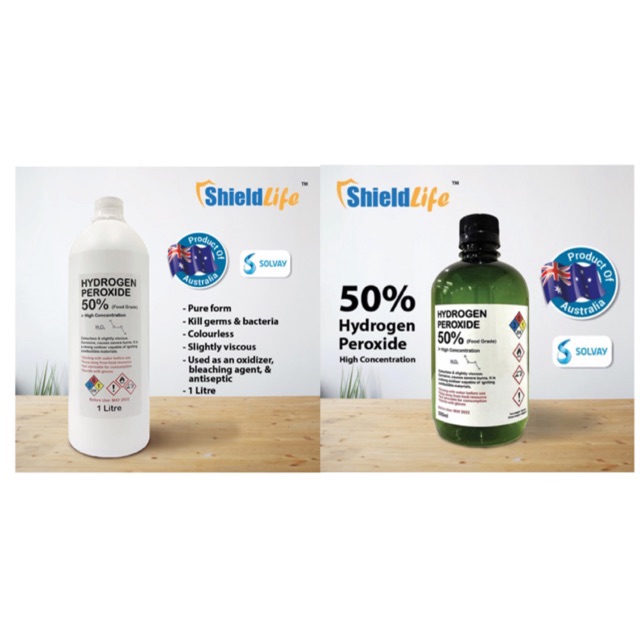 Hydrogen Peroxide (INTEROX) 50% Concentration 1Litre/ 500ml | Food ...