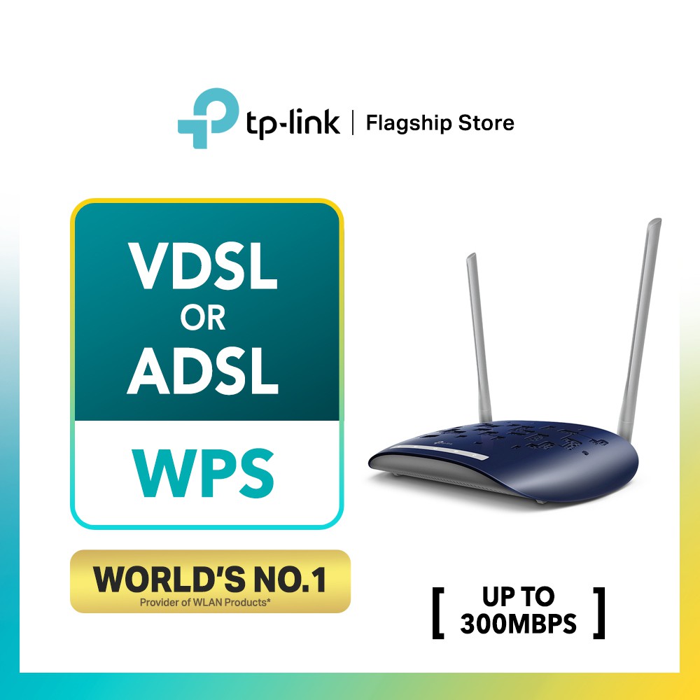 TP-Link 300Mbps Wireless N VDSL/ADSL Modem For Streamyx WiFi Router TD ...