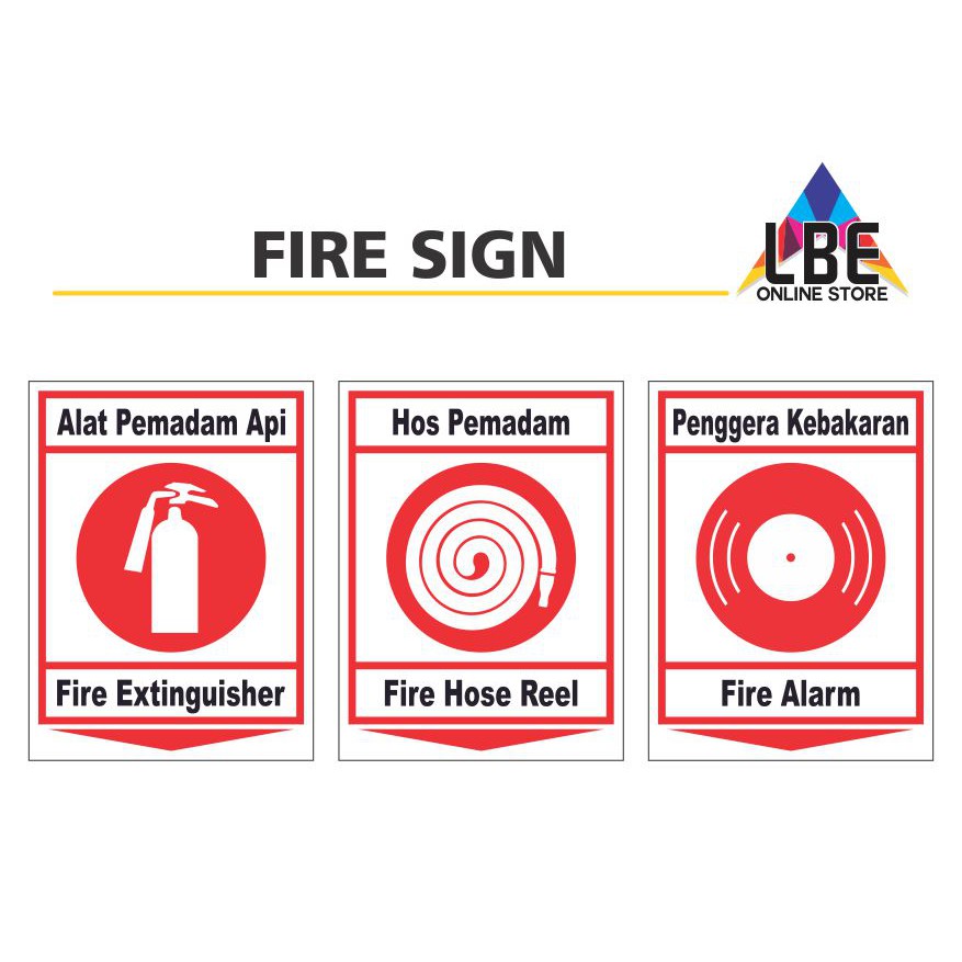 Fire Sign (150mm x 200mm) | Shopee Malaysia