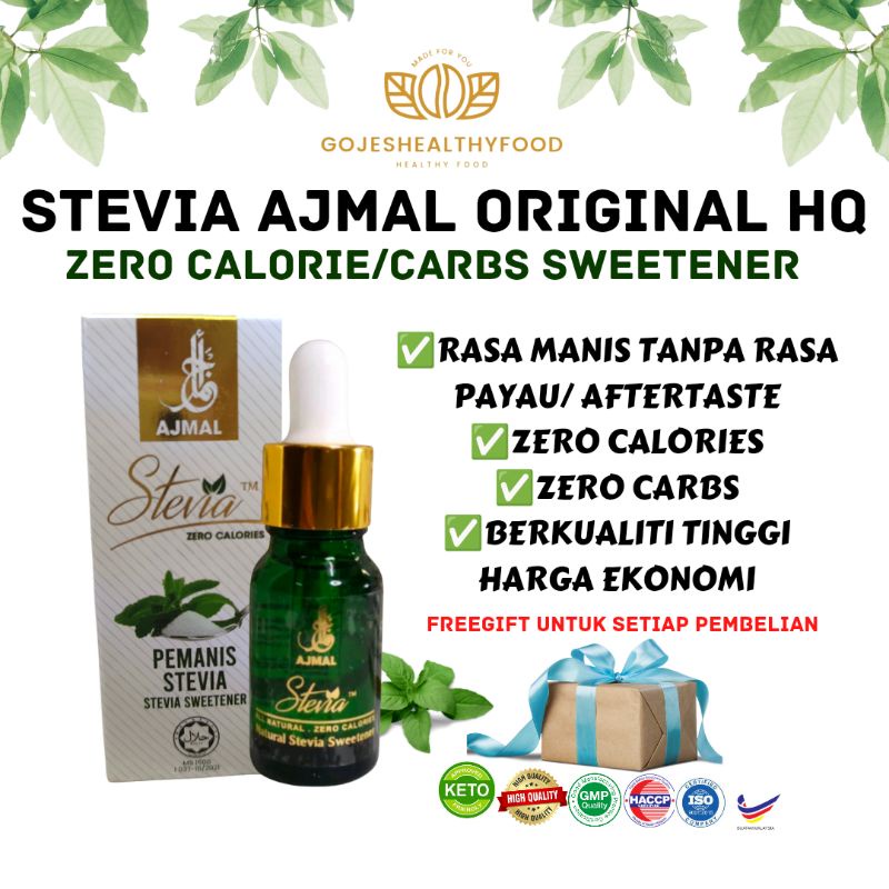 Stevia Ajmal Sweetener ORIGINAL HQ No Calories Pengganti Gula | Shopee ...