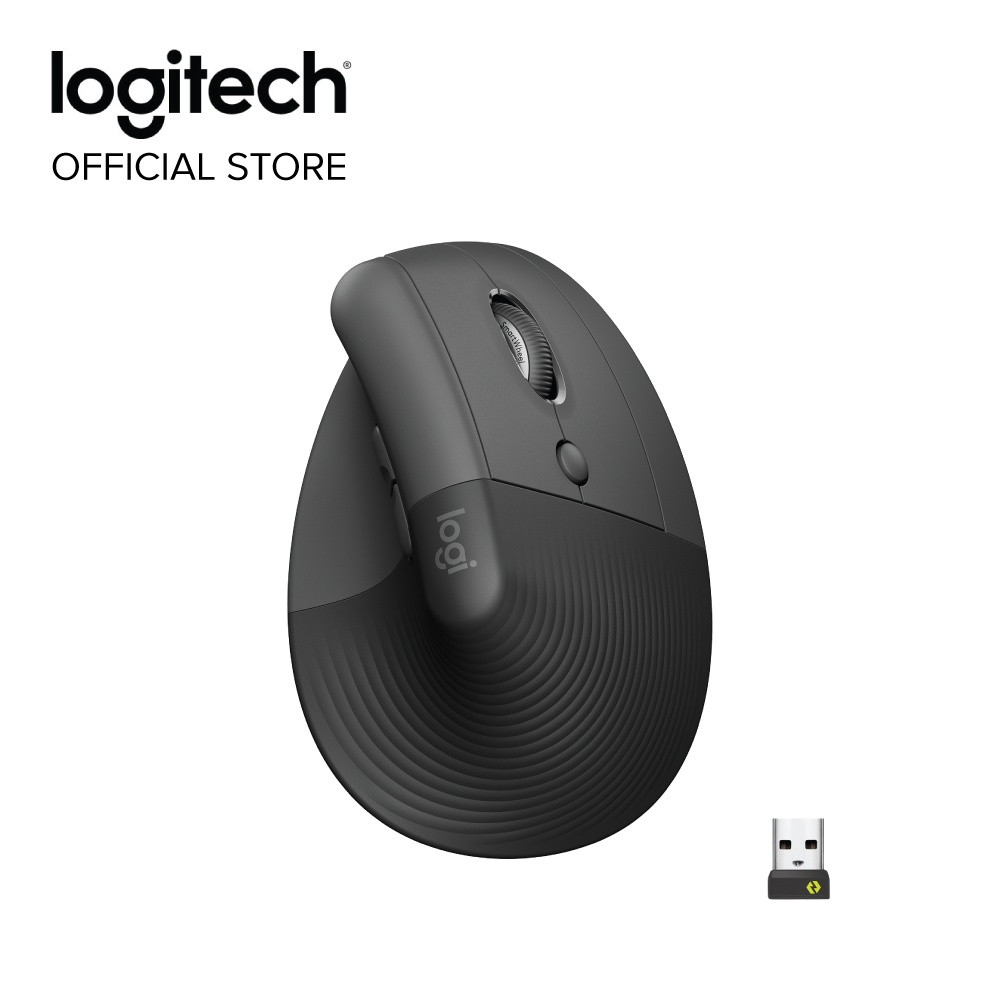 Logitech Lift Vertical Ergonomic Mouse, Wireless, Bluetooth or Logi ...