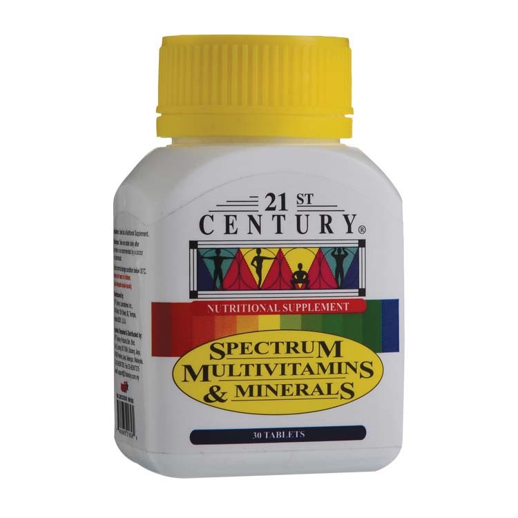 21ST CENTURY SPECTRUM MULTIVITAMINS & MINERALS 30 S | Shopee Malaysia