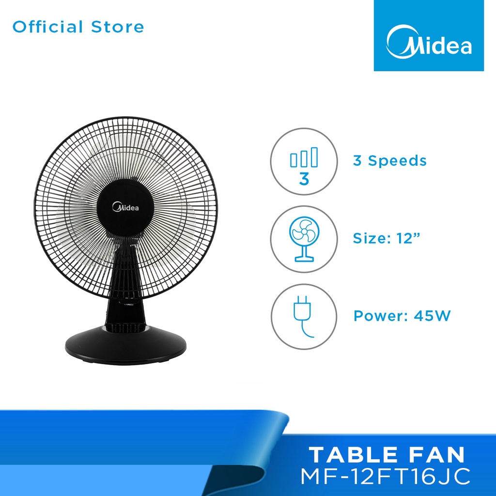 Midea MF-12FT16JC 3 Speed Choices 12 Inch Table Fan / Fan | Shopee Malaysia