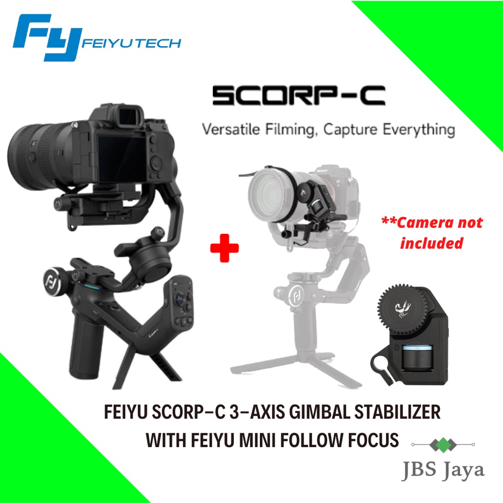 FeiyuTech SCORP-C 3-Axis Handheld Gimbal Stabilizer Handle Grip for DSLR Camera Sony/Canon with ...