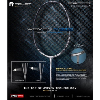 Felet Badminton Racket Woven Ti 3000 [Free String & Grip] | Shopee Malaysia