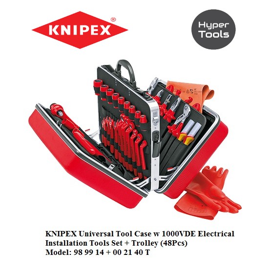 KNIPEX Universal Tool Case w 1000VDE Electrical Installation Tools Set ...