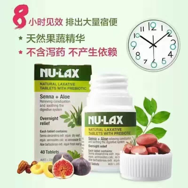 Nu-Lax Natural Laxative Tablets with Prebiotic | Shopee Malaysia