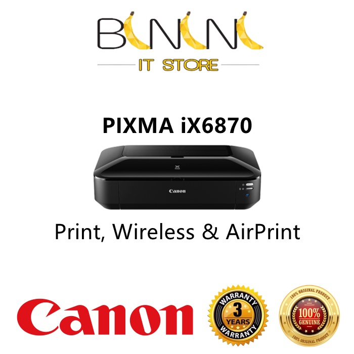 Canon PIXMA iX6870 Advanced Wireless Office Printer (Print, Wireless ...