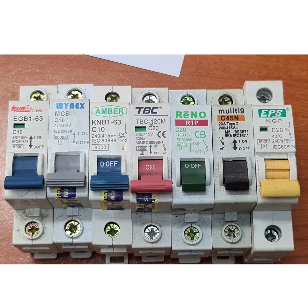 MCB 6A,10A,16A,20A &32A - MIXED BRAND 1 Pole Miniature Circuit Breaker ...