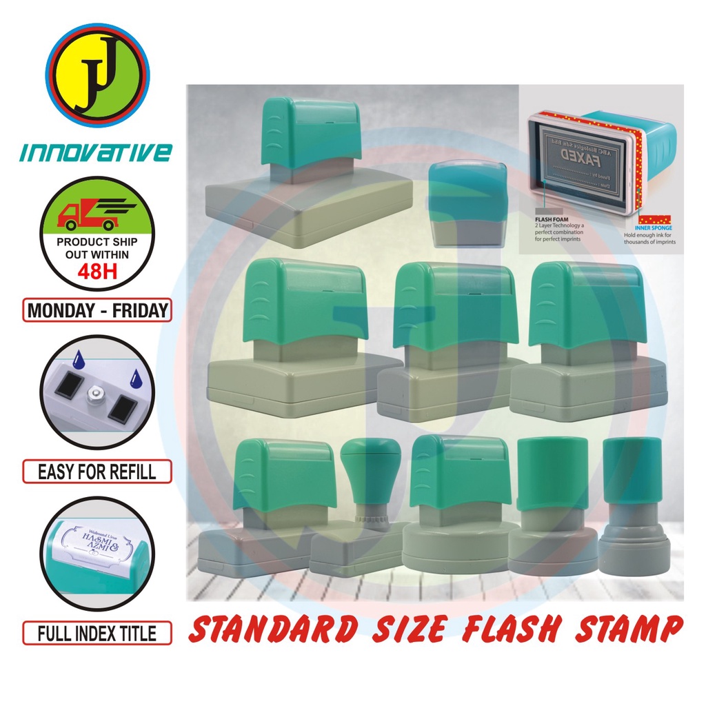 Flash Stamp Cop Nama Stamp Chop Nama Rubber Stamp Name Stamp Chop Self Ink Stamp Pre Ink Stamp ...