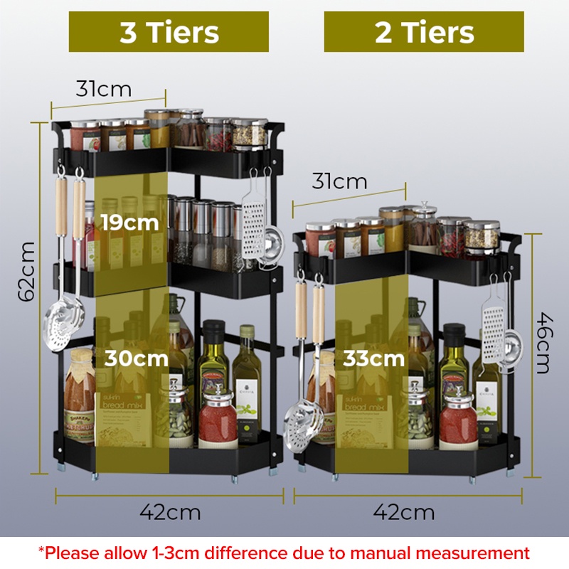 RAK DAPUR SERBAGUNA ORGANIZER RACK SPICE STORAGE KITCHEN STORAGE ...