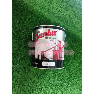 3.5 Litre SUNLUX Gloss Paint Glossy Wood Or Metal Paint / Cat Kayu Dan ...