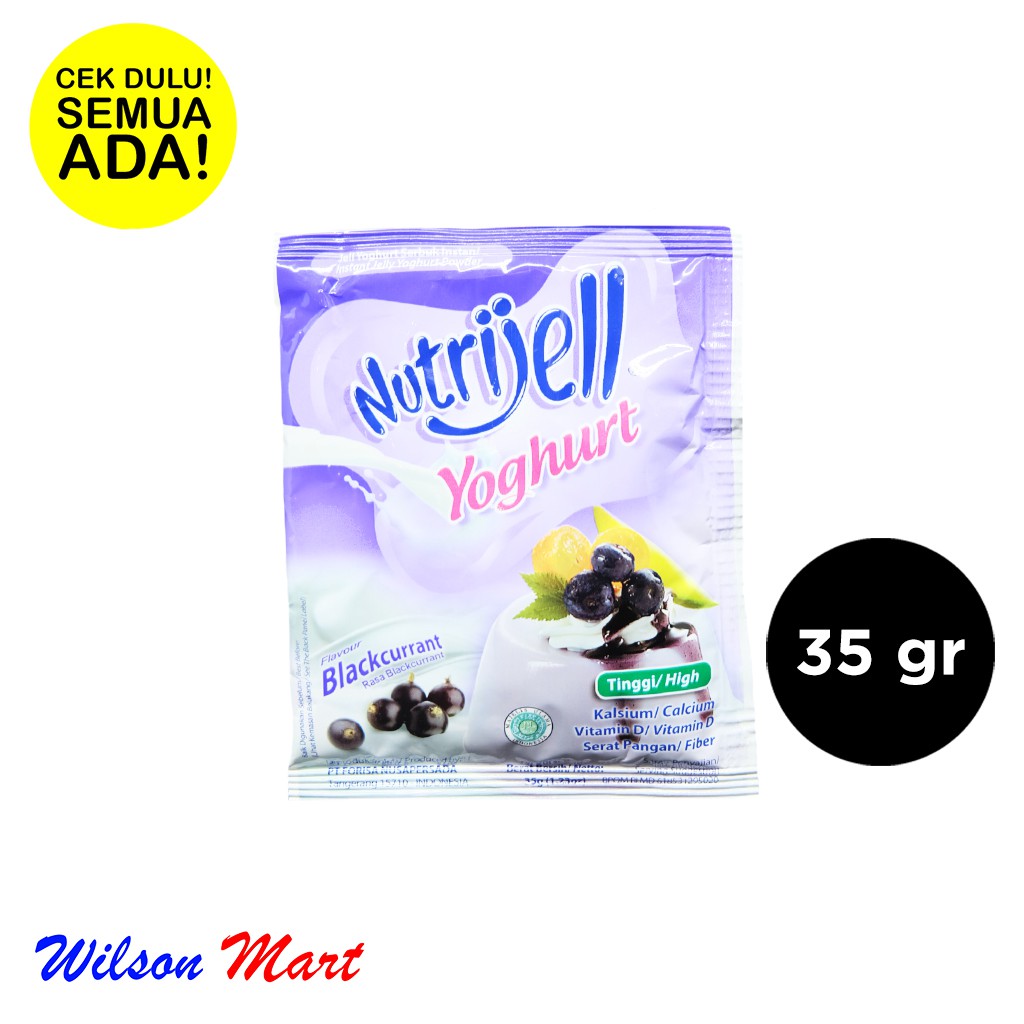 Nutrijell Yogurt Jelly Powder 35 Gram Blackcurrant Flavor | BeeCost