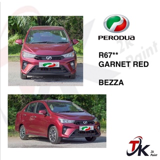 R67** GARNET RED - PERODUA BEZZA - 2K PAINT/CAR PAINT/CAT BANCUH/CAT ...