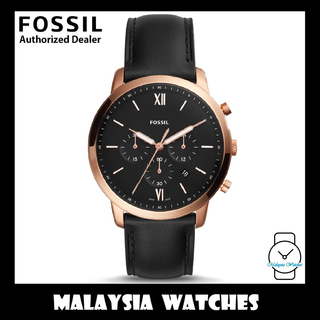 (OFFICIAL WARRANTY) Fossil Men's FS5381 Neutra Chronograph Black Dial ...