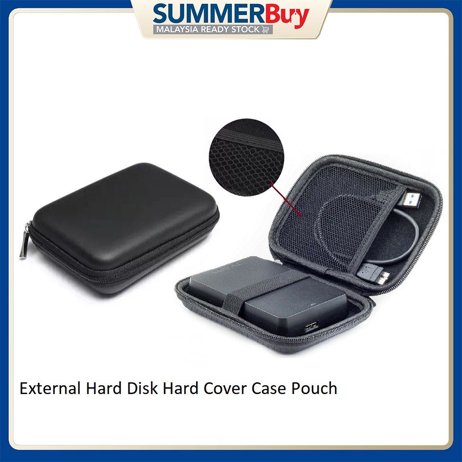 EXTERNAL HARD DISK HARD COVER CASE HARDDISK DRIVES POUCH STORAGE POCKET ...