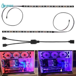 2 light strips Gaming PC Case Light Kit RGB LED Aura Mid Tower Computer ...