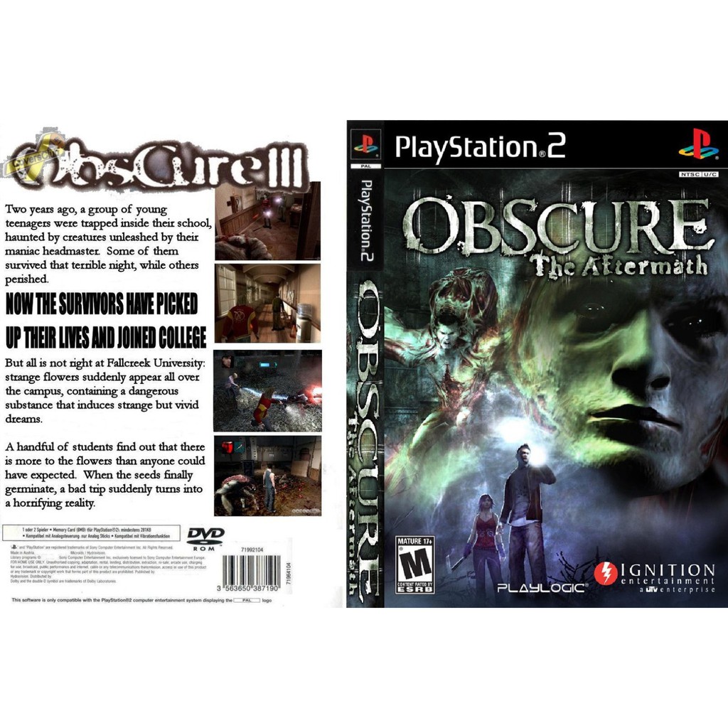 PS2 OBSCURE THE AFTERMATH ( DVD Games ) | Shopee Malaysia
