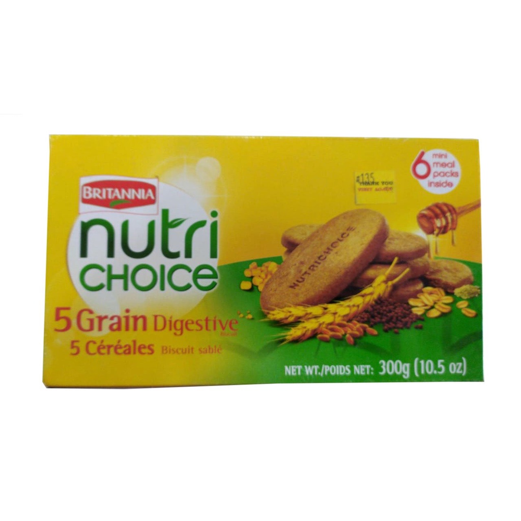 BRITANNIA NUTRI CHOICE 5 GRAIN DIGESTIVE BISCUIT-300G | Shopee Malaysia