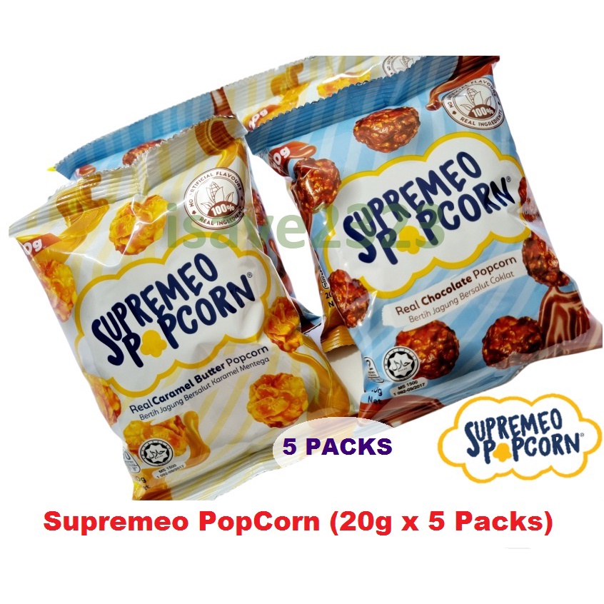 [5 in 1] Supremeo Popcorn (20g x 5 Mini Packs) - Caramel Butter ...