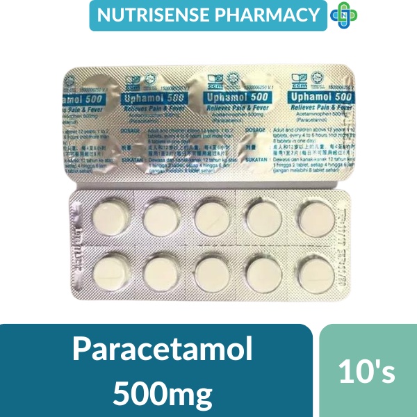 Uphamol 500mg Tablet 10's (paracetamol 500mg) | Shopee Malaysia