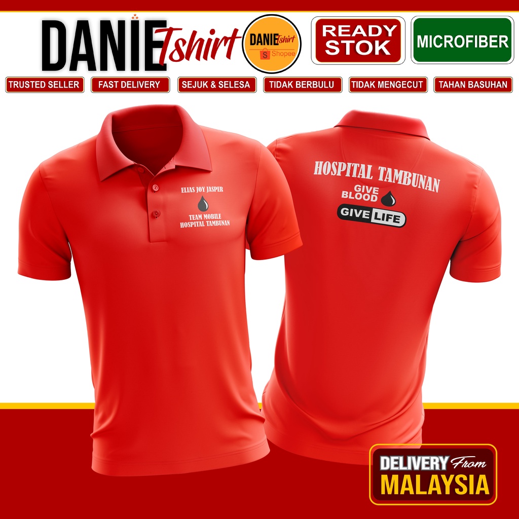 [ Custom Design ] Baju Polo@Berkolar/Print Silkscreen/ Kain Microfiber ...