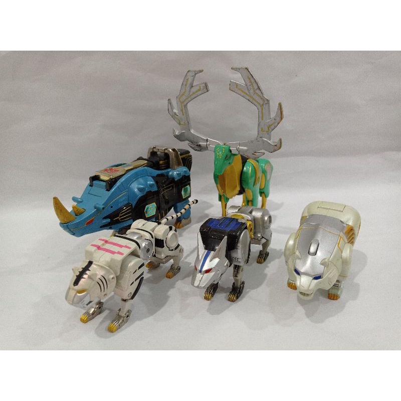 Bandai Sentai Gaoranger Wild Force Zord DX Panda Wolf Tiger Dias Rhino ...