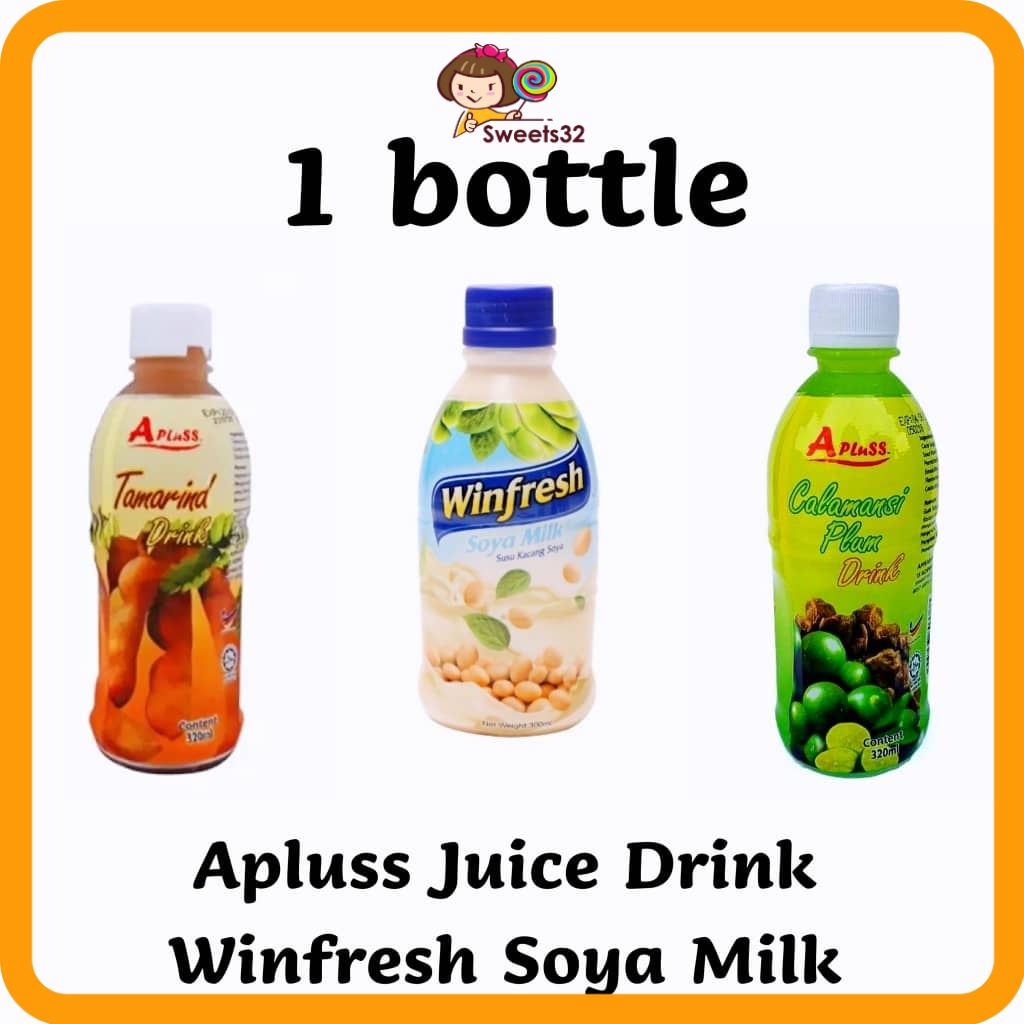 ( 1 bottle ) Winfresh Soya Milk / Apluss Air Asam Jawa / Asam Boi Limau ...