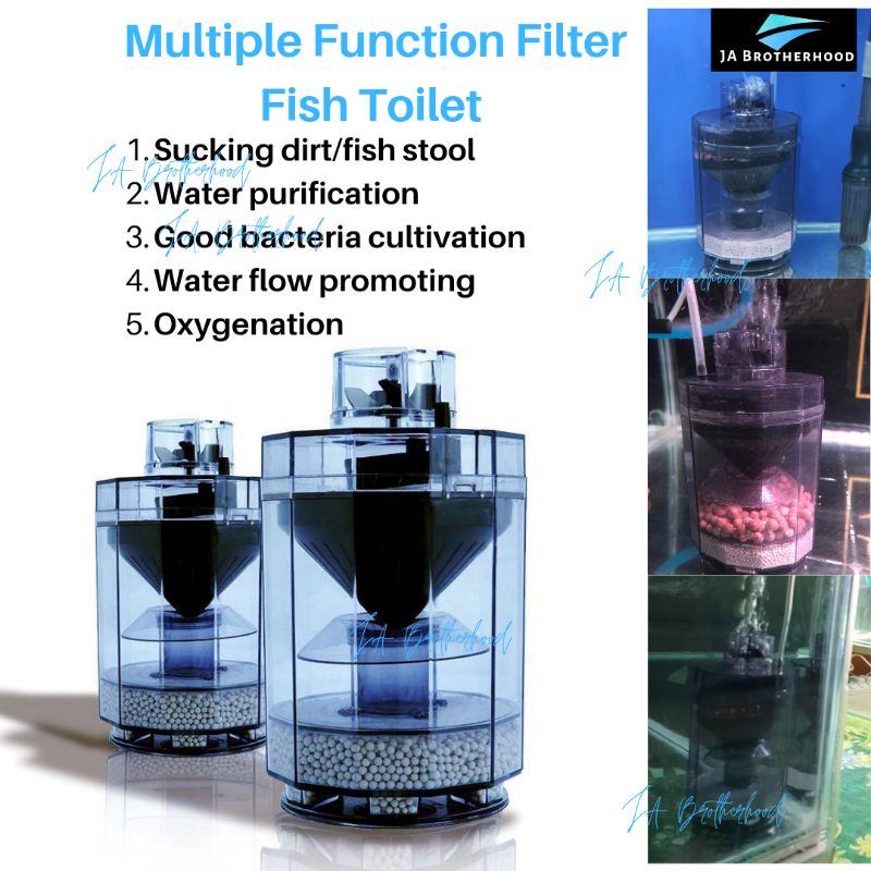 fish toilet Aquarium filter Multi-filter bucket forced suction and ...