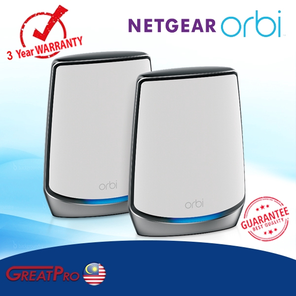 NETGEAR ORBI RBK852 AX6000 TRI-BAND MESH WIFI 6 SYSTEM 2 PACK (RBK852 ...