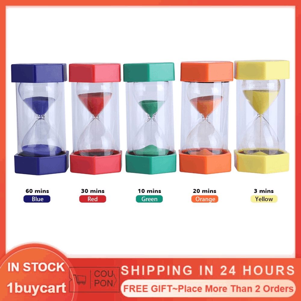 [1BUY]Colorful Sand Glass Hourglass 3/10/20/30/60 Minutes Timer Clock ...