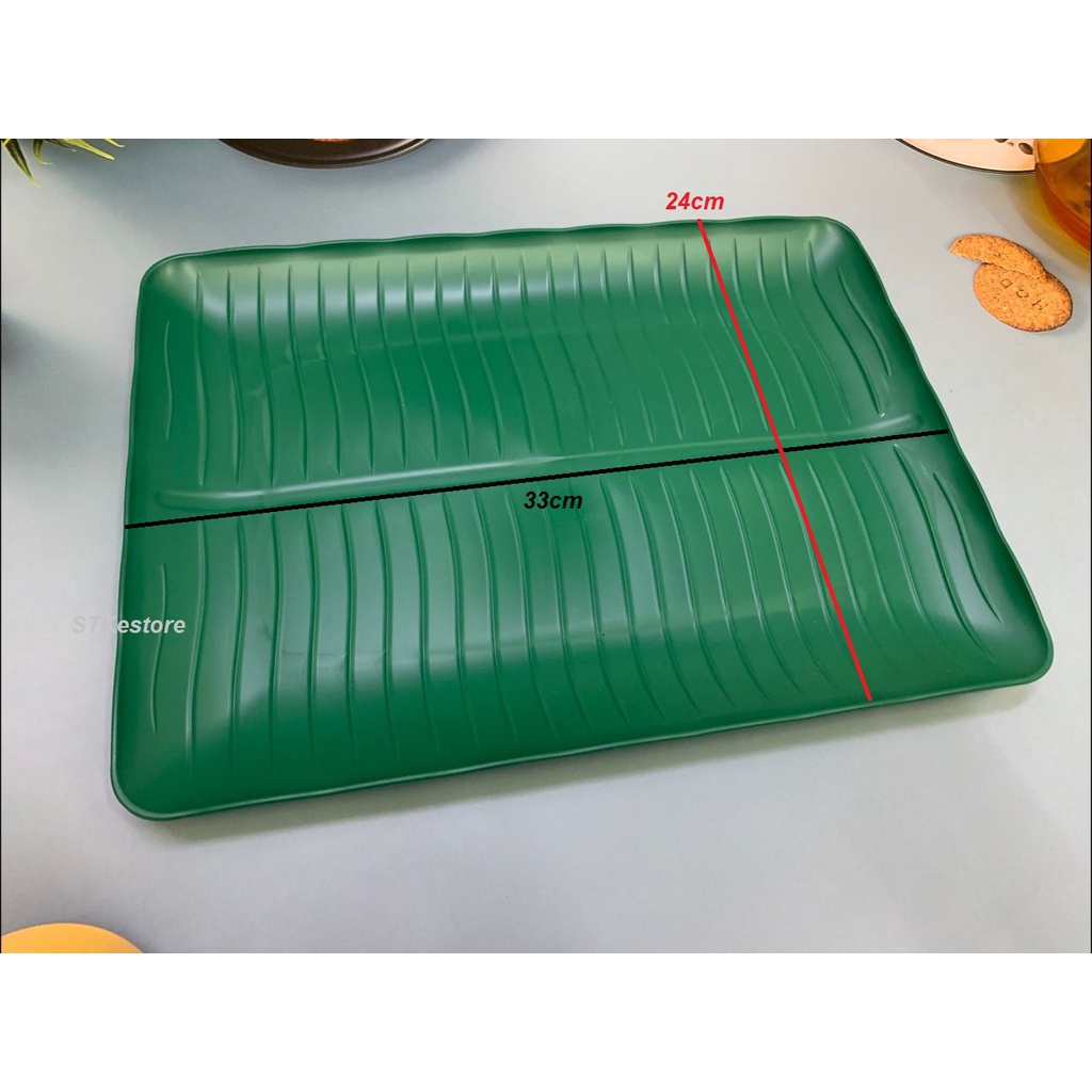 Banana Leaf Plate / Leaf Plate / Leaf Pattern Plate / Rectangular Plate ...