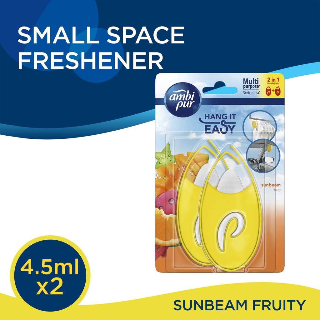 Ambi Pur Mini Fresh Small Space Air Freshener Sunbeam (4.5ml x 2 ...