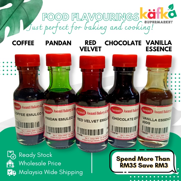 Food Flavouring Emulco Vanilla Essence 30g Perisa Makanan Pandan ...