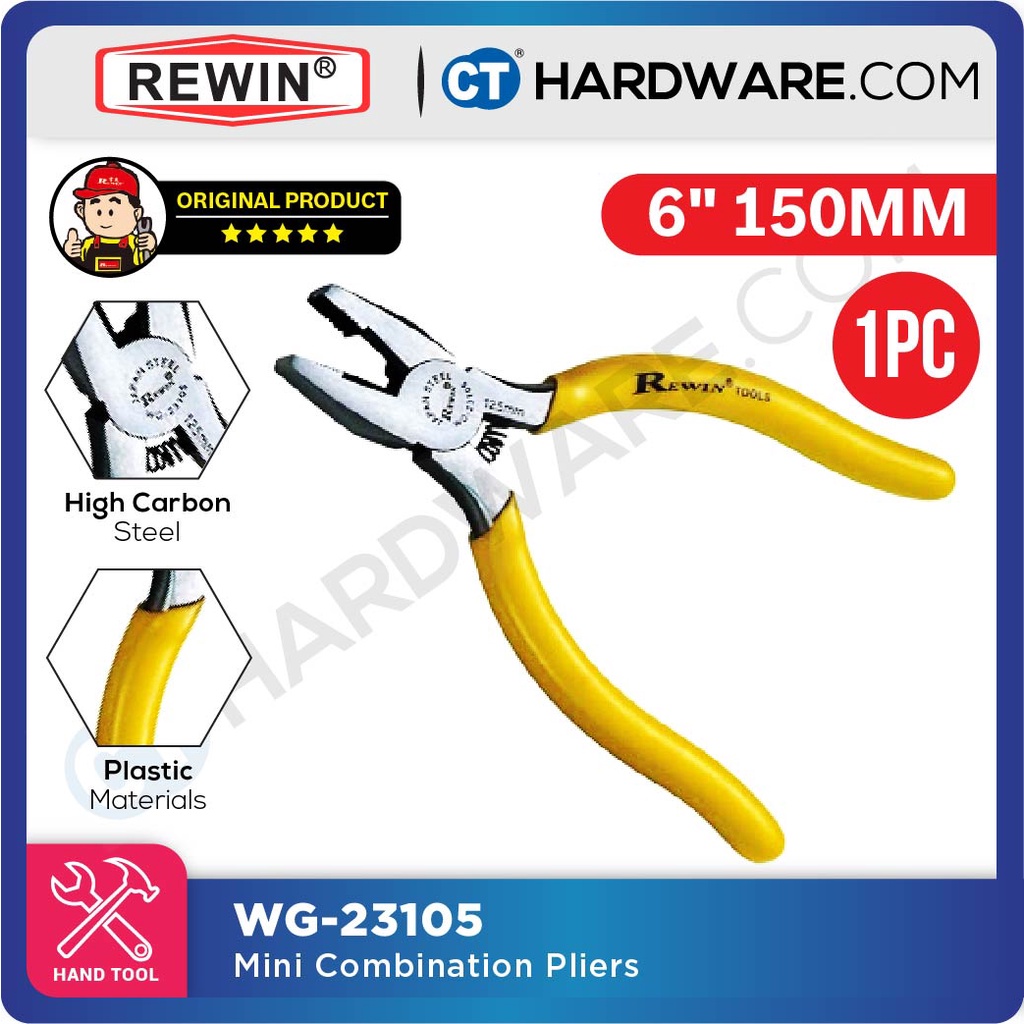 REWIN WG-23105 MINI COMBINATION NOSE PLIER 5"/125MM [ WG23105 ...