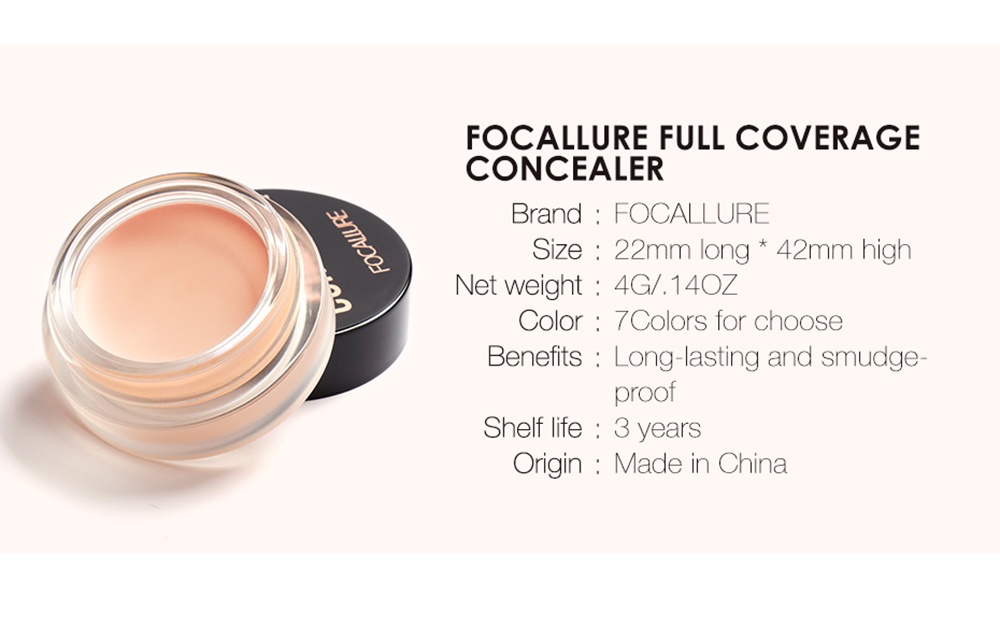Focallure Full Coverage Concealer 7 Colours Make Up Contour Kening ...