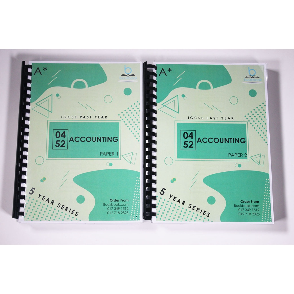 IGCSE Past Year Papers Accounting 0452 5yr1v | Shopee Malaysia