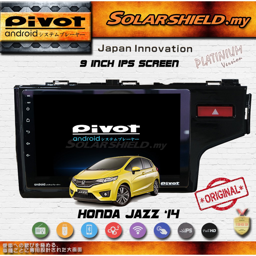 Honda Jazz 2014 2015 2016 2017 2018 2019 2020 PIVOT Android Player With ...