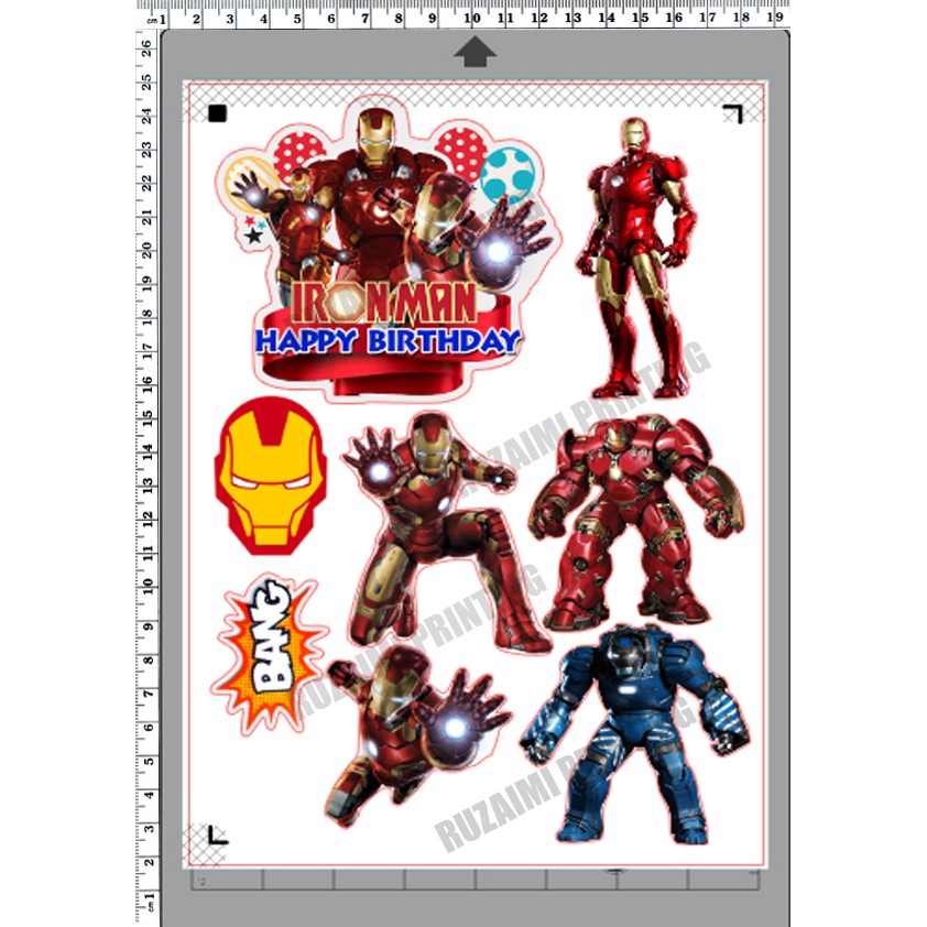Iron Man Cake Topper 003 | Shopee Malaysia